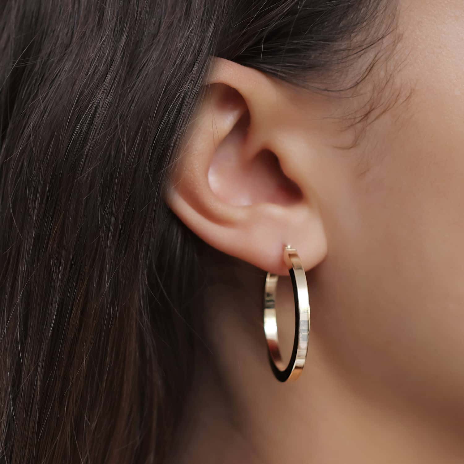 עגילי חישוק מזהב 25 מ"מ דגם 216-E0096 - אימפרס | Impress חנויות תכשיטים ...